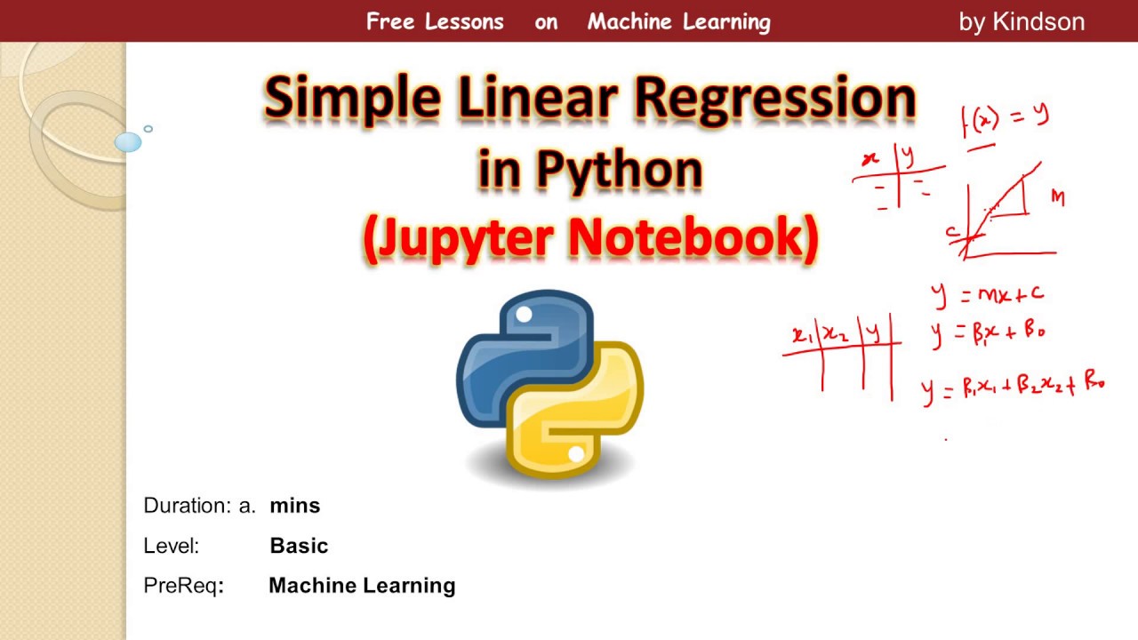 1 Simple Linear Regression Tutorial With Python Pandas Sklearn