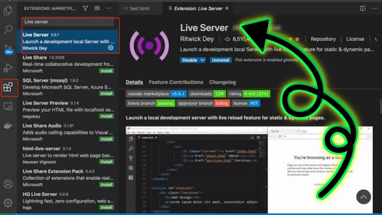 Vs Code Live Server Setup Youtube