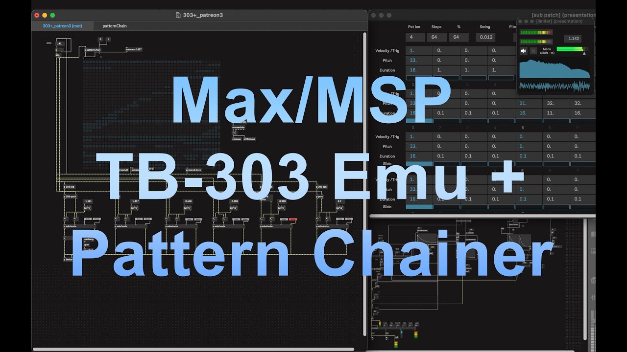 Max Msp Tb 303 Pattern Chainer Youtube