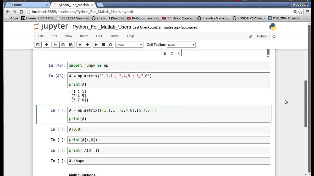 Python For Matlab Users Youtube
