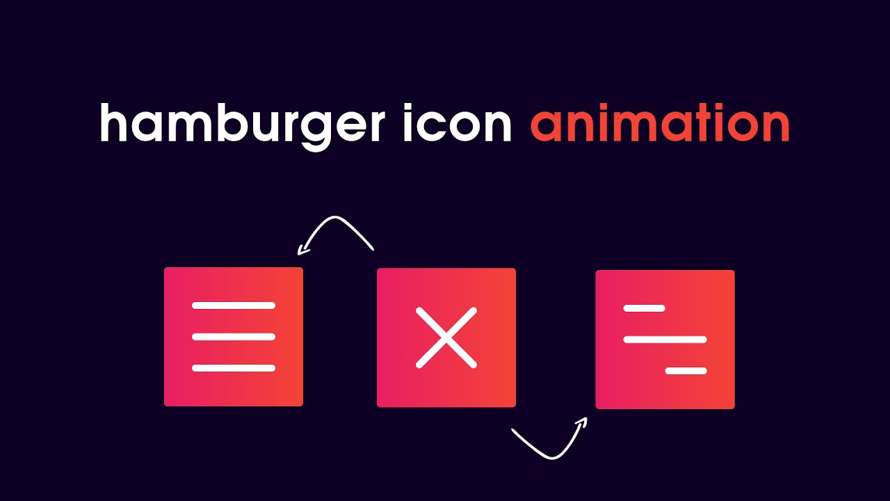How To Make Animated Menu Icon For Website Using Html Css Js