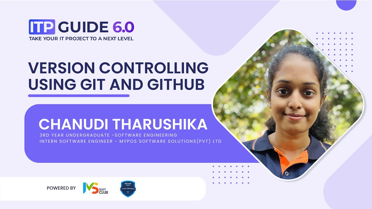 Itp Guide 6 0 Version Controlling Using Git And Github Chanudi