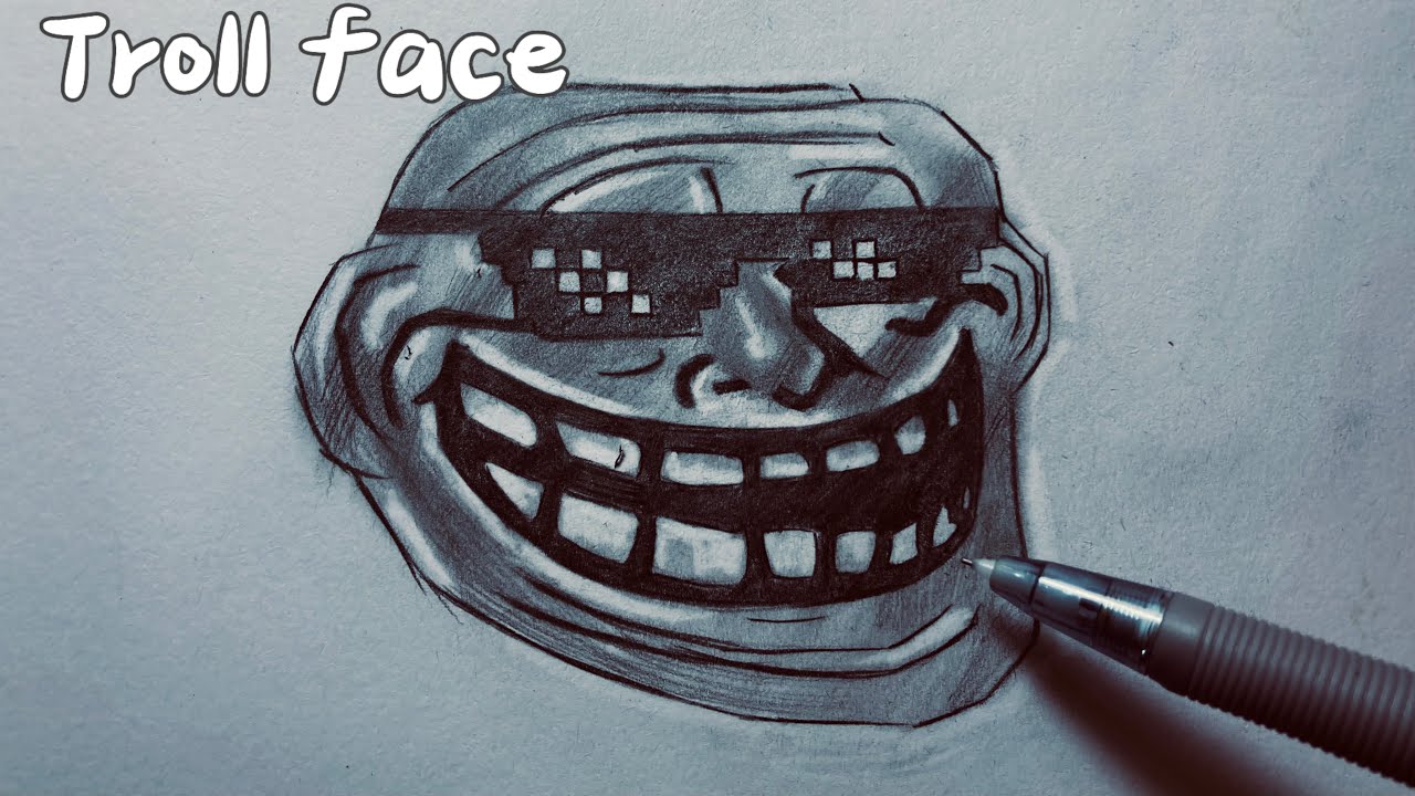 How To Draw Troll Face With Pencilёяши Troll Face Drawing Tutorial For