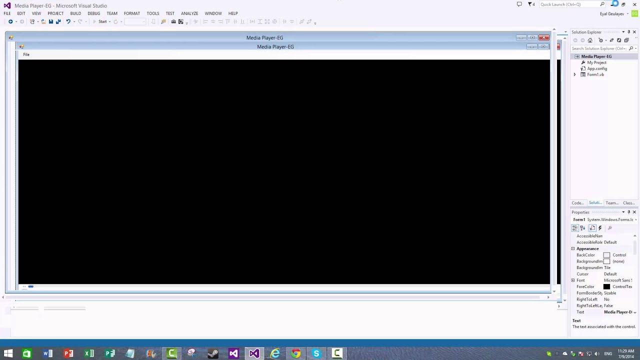 Visual Studio 2013 Vb Media Player Tutorial Youtube