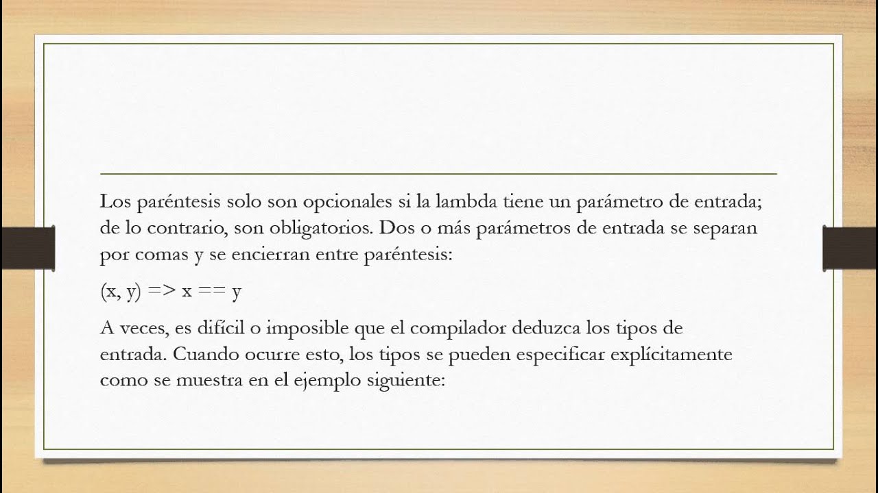 Expresiones Lambda Youtube