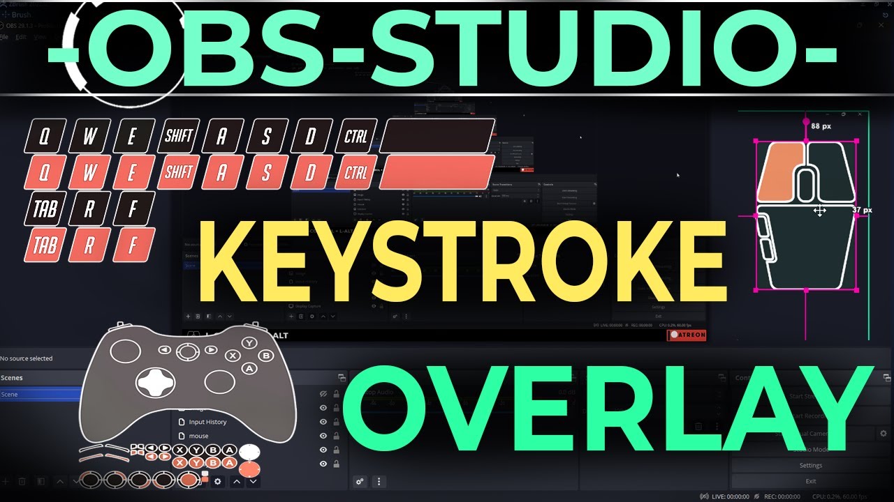 Obs Studio Mouse Key Controller Input Overlays Youtube