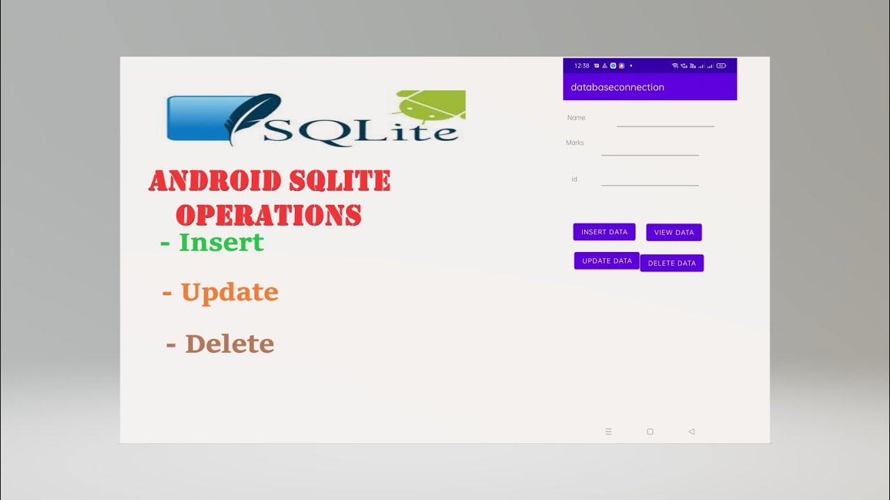 How To Insert Delete And Update In Sqlite Database Using Android