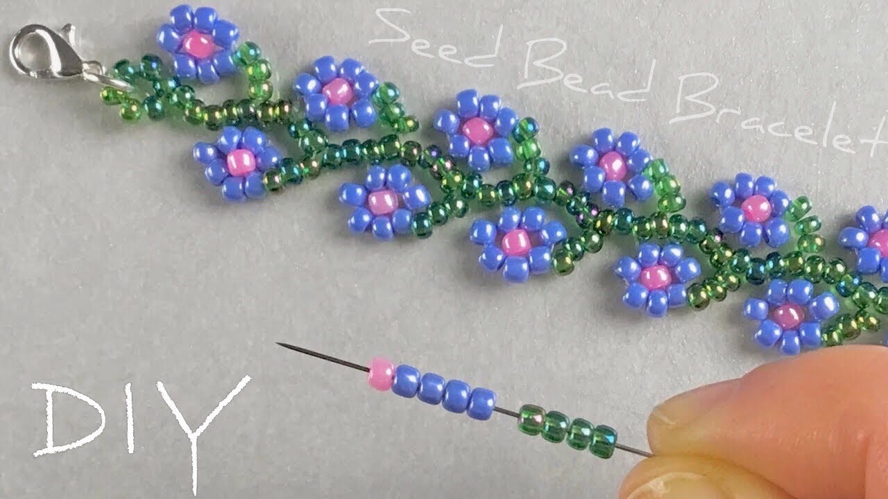 Seed Bead Daisy Tutorial How To Make Beaded Daisy Chain Bracelet Youtube