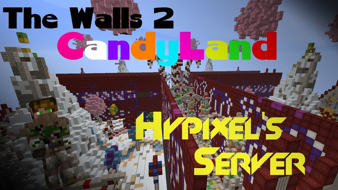 Minecraft Pvp The Walls 2 Candyland Map On Hypixels Server Youtube