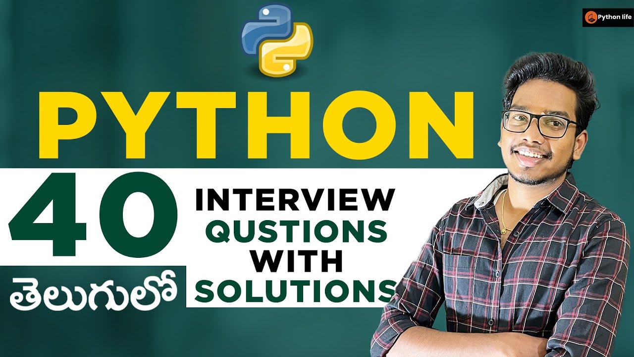 Python 40 Interview Questions In Telugu Python Problem Solving In