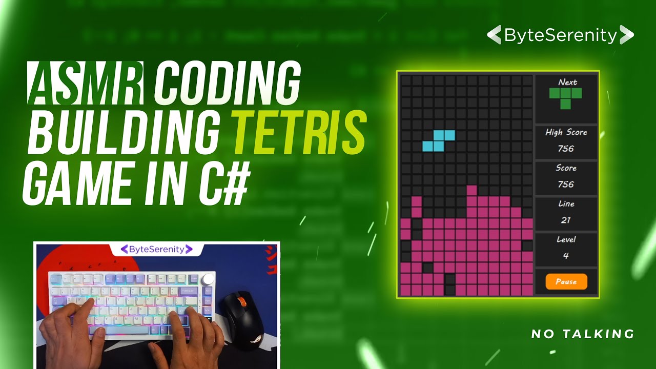 Asmr Coding Coding Tetris With C No Talking Youtube