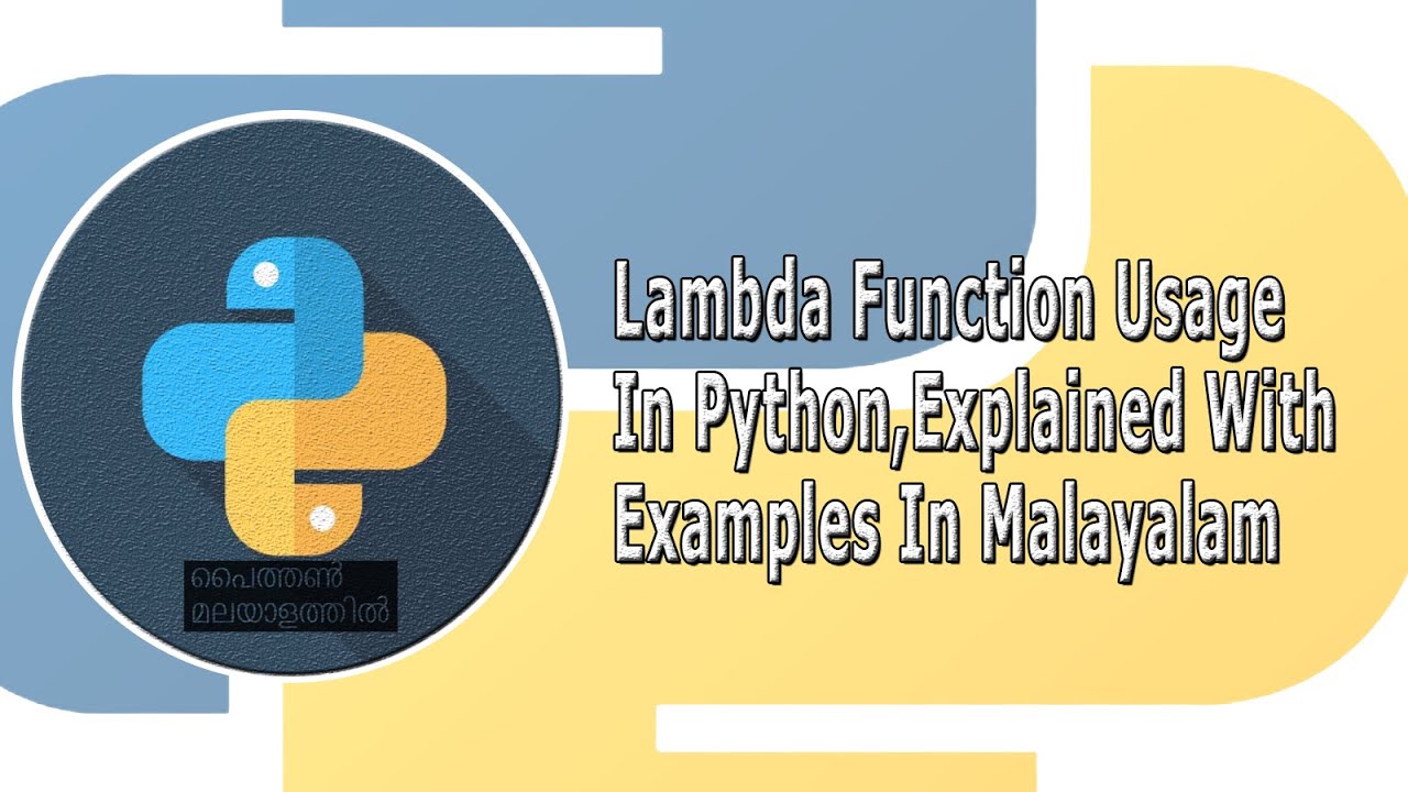 Lambda Function Usage In Python Explained With Examples In Malayalam