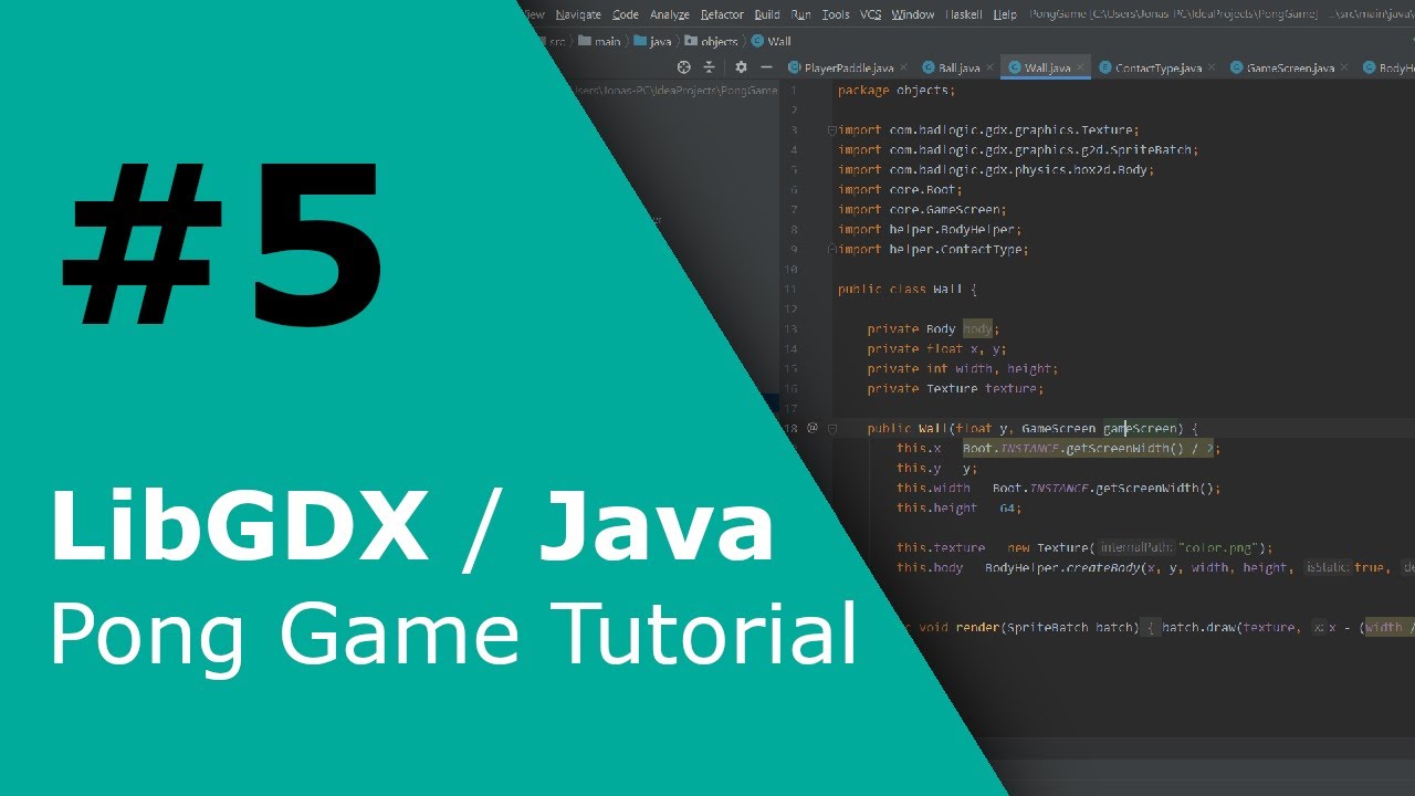 Java Libgdx 2d Pong Game Tutorial 5 Youtube