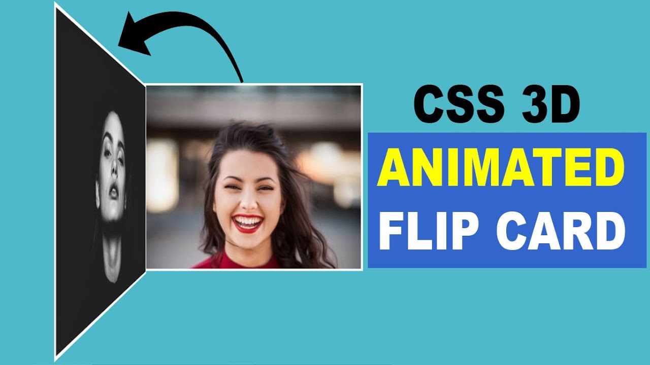 Css 3d Flip Card Animation On Hover Effect Youtube