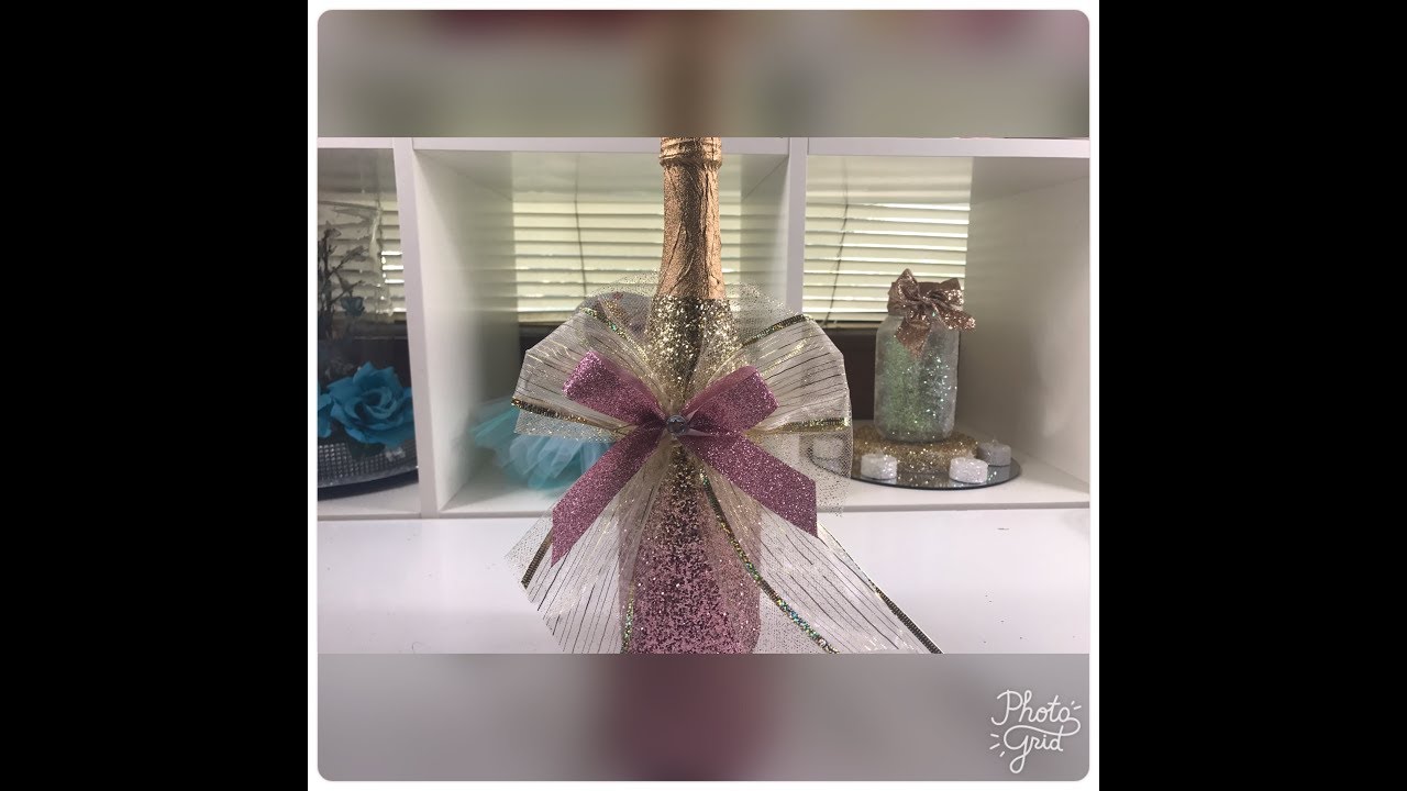 Botella Decorada Para Quince Años ó Boda Youtube