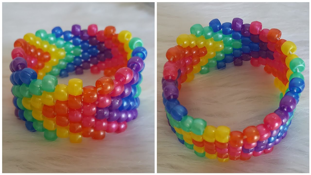 Rainbow Arrow Kandi Cuff Tutorial Youtube