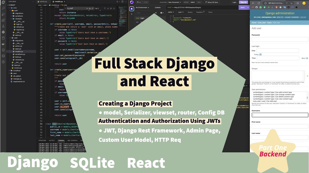 Full Stack Django And React Part 1 Backend Youtube