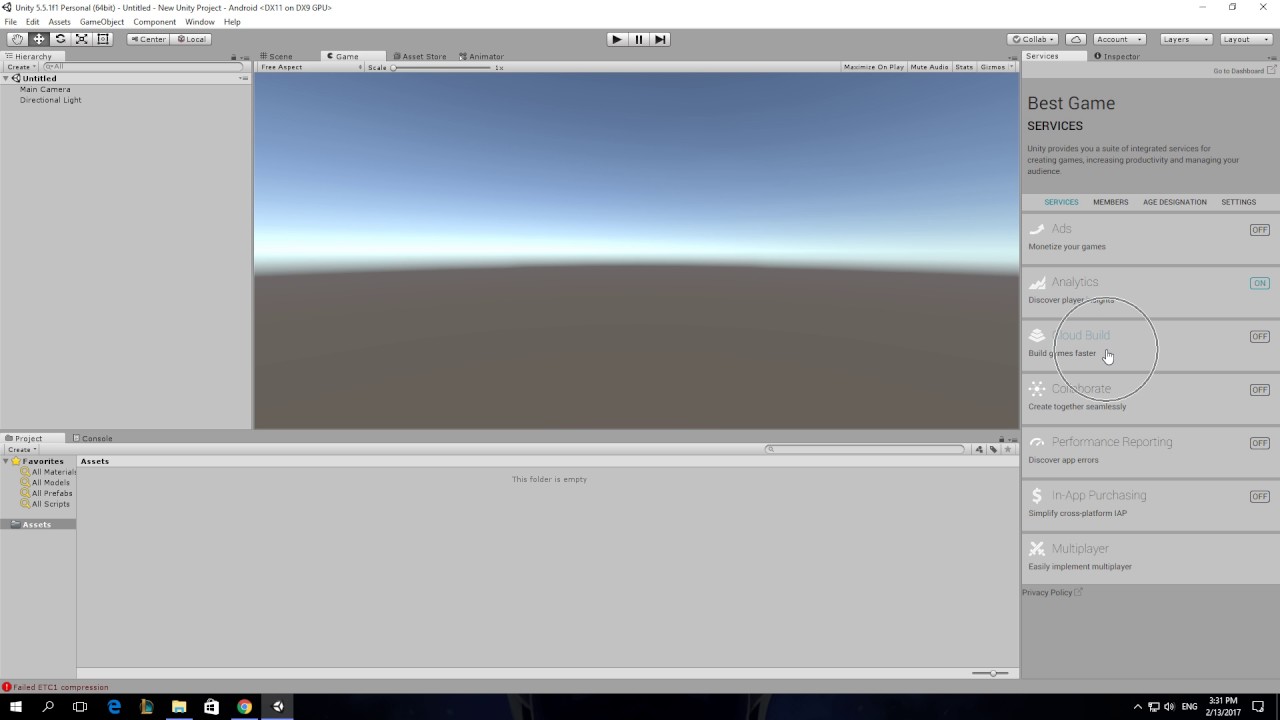 How To Enable Cloud Build In Unity 3d Youtube