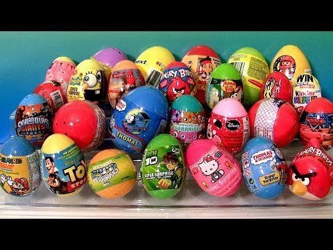 33 Surprise Eggs Kinder Surprise Spongebob Mickey Mouse Disney Pixar