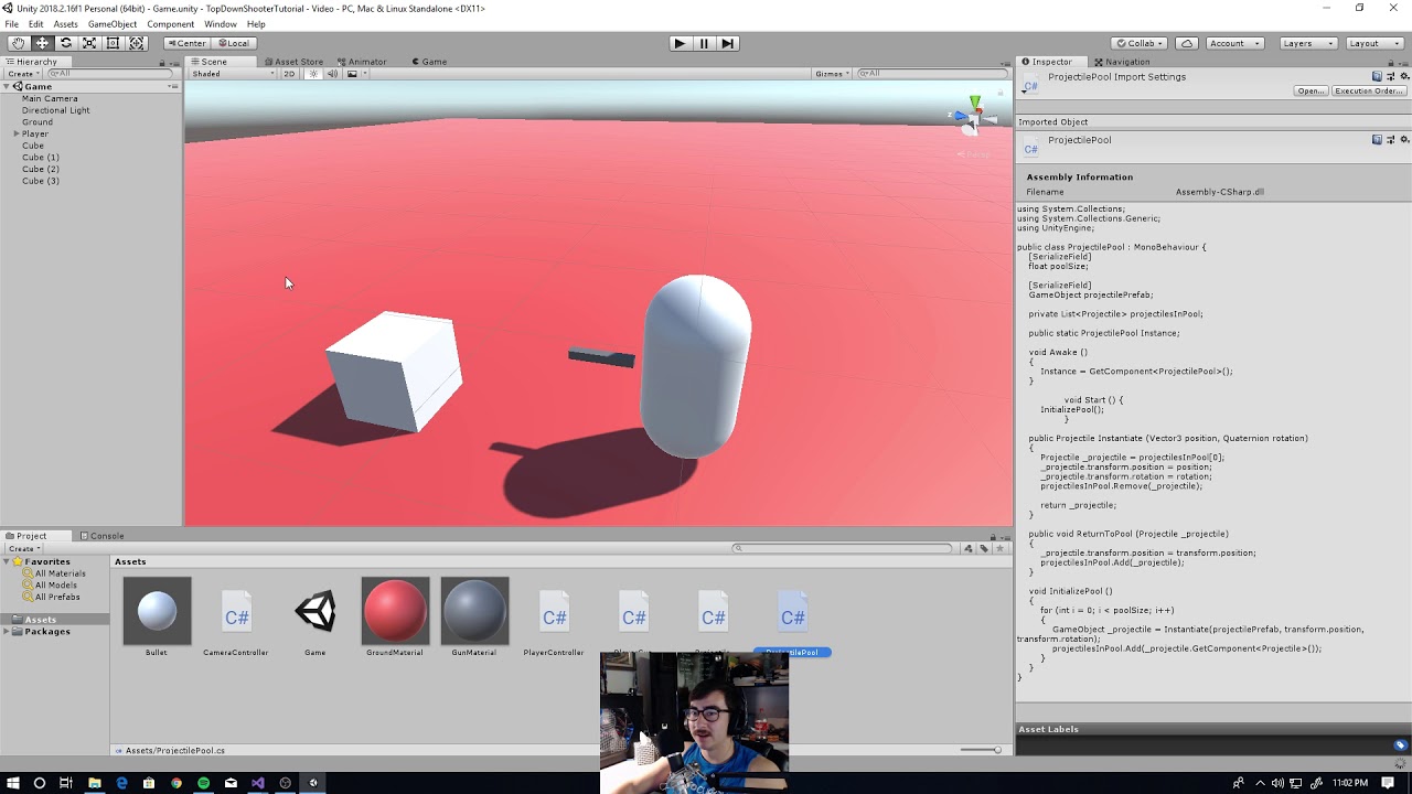 Building A 3d Top Down Shooter W Unity Object Pooling Youtube