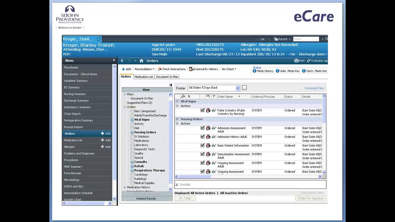 Cerner Charting System Inpatient Rn Cerner Training