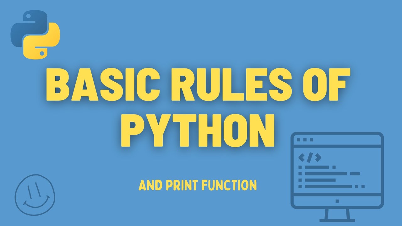 Basic Rules Of Python Print Function Tutorial 2 Youtube