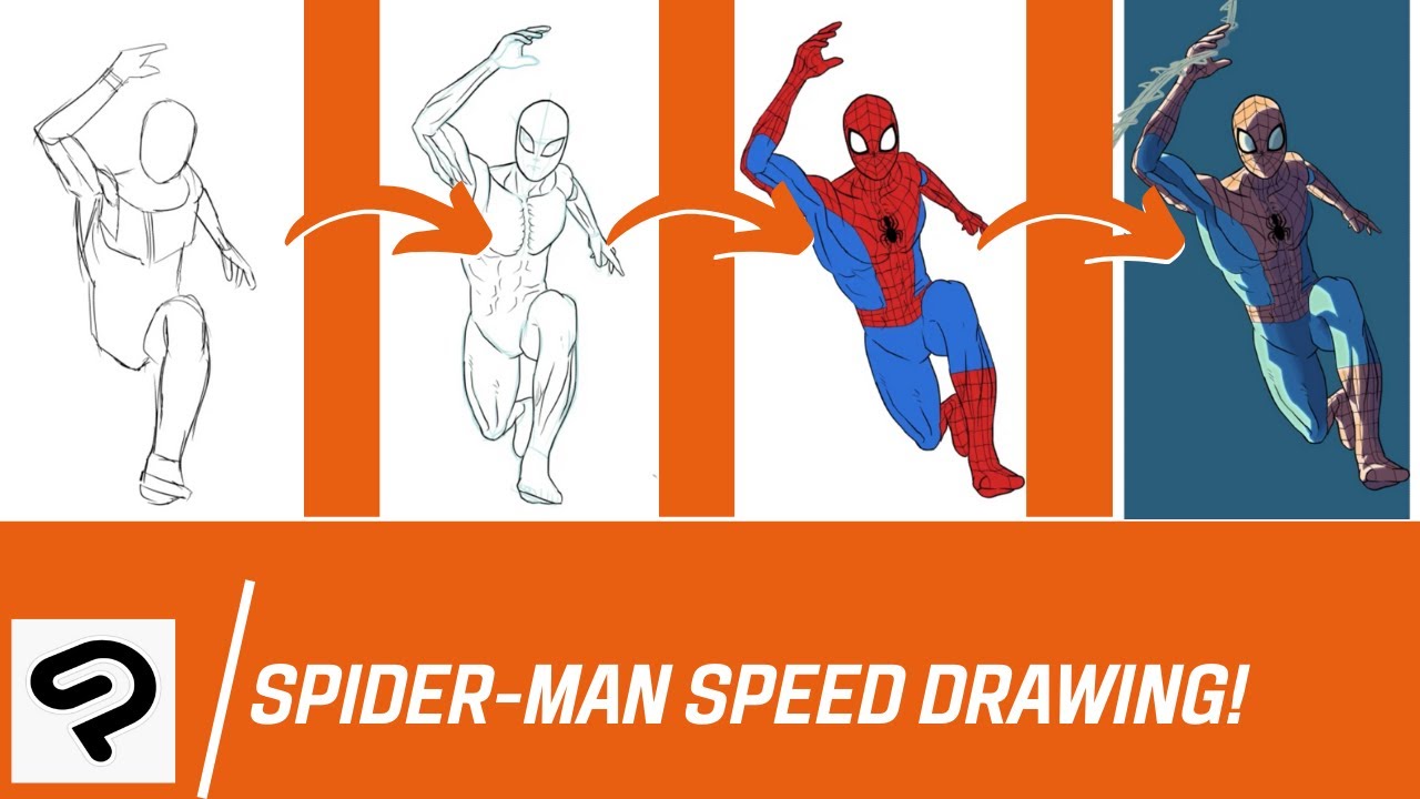 Spider Man Speed Drawing Youtube