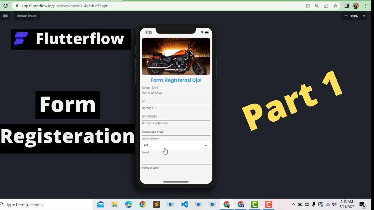 Flutterflow Form Registeration Part 1 Youtube