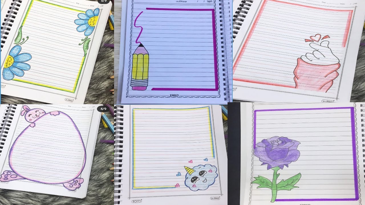 15 Cute Border Paper Chart Paper Border Design Project Decoration