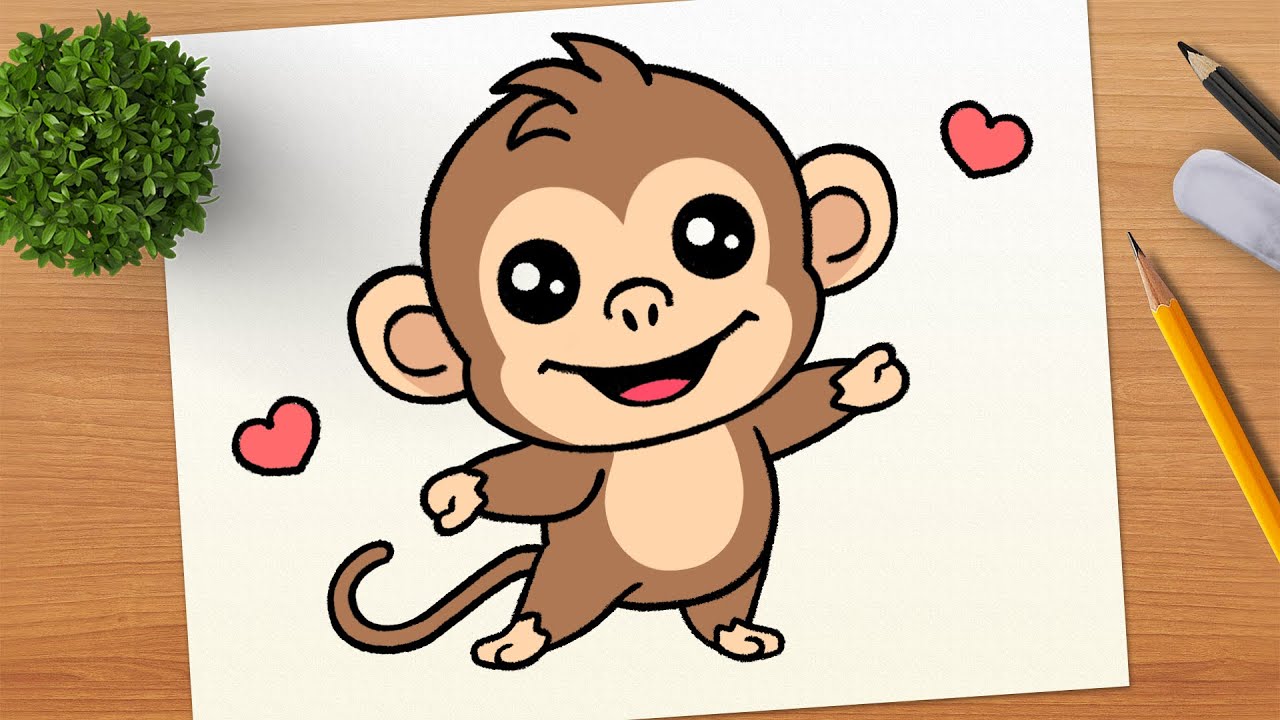 How To Draw Easy Monkey