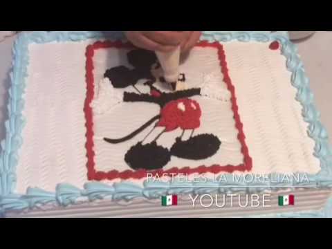 Decoracion De Pastel De Mickey Mouse ёяшг Para Principiantes Youtube