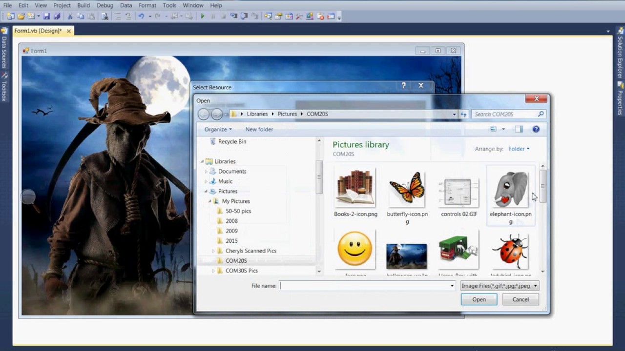 Visual Basic 2010 Using Arrow Keys To Move Controls Flying Witch