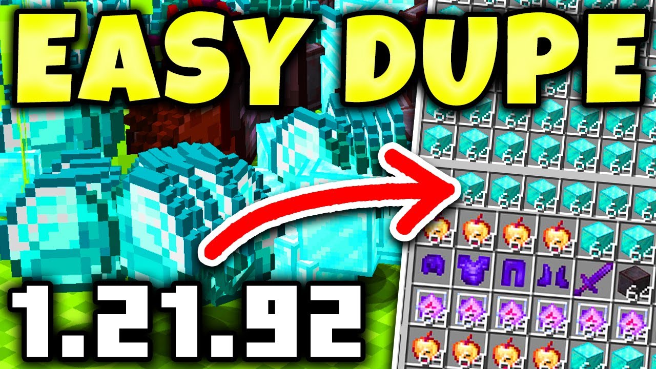 How To Duplicate Items In Minecraft Bedrock 1 21 92 Dupe Glitch Youtube
