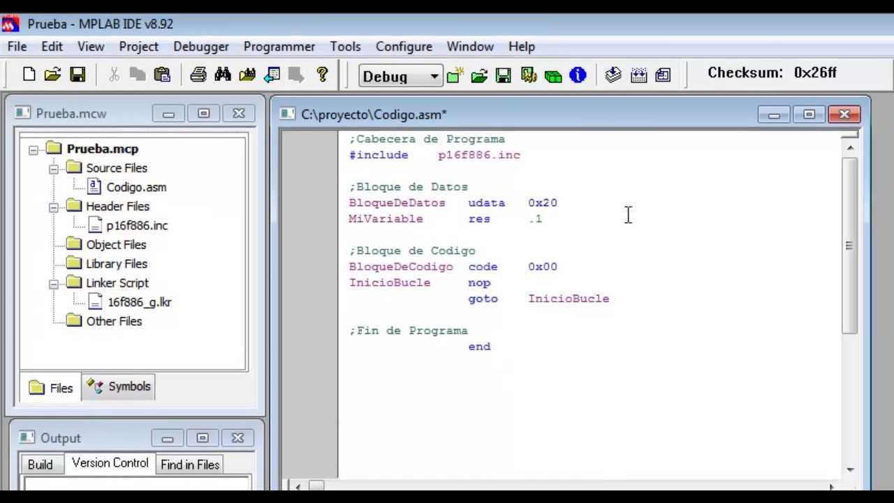 Practica Mplab 02 Estructura Básica De Un Programa En Lenguaje