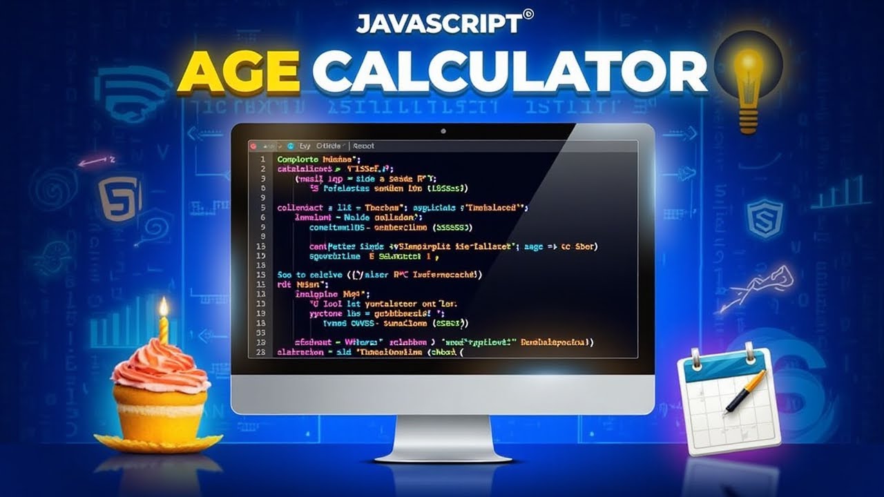 Build Age Calculator Using Html Css Javascript Beginner Js Project