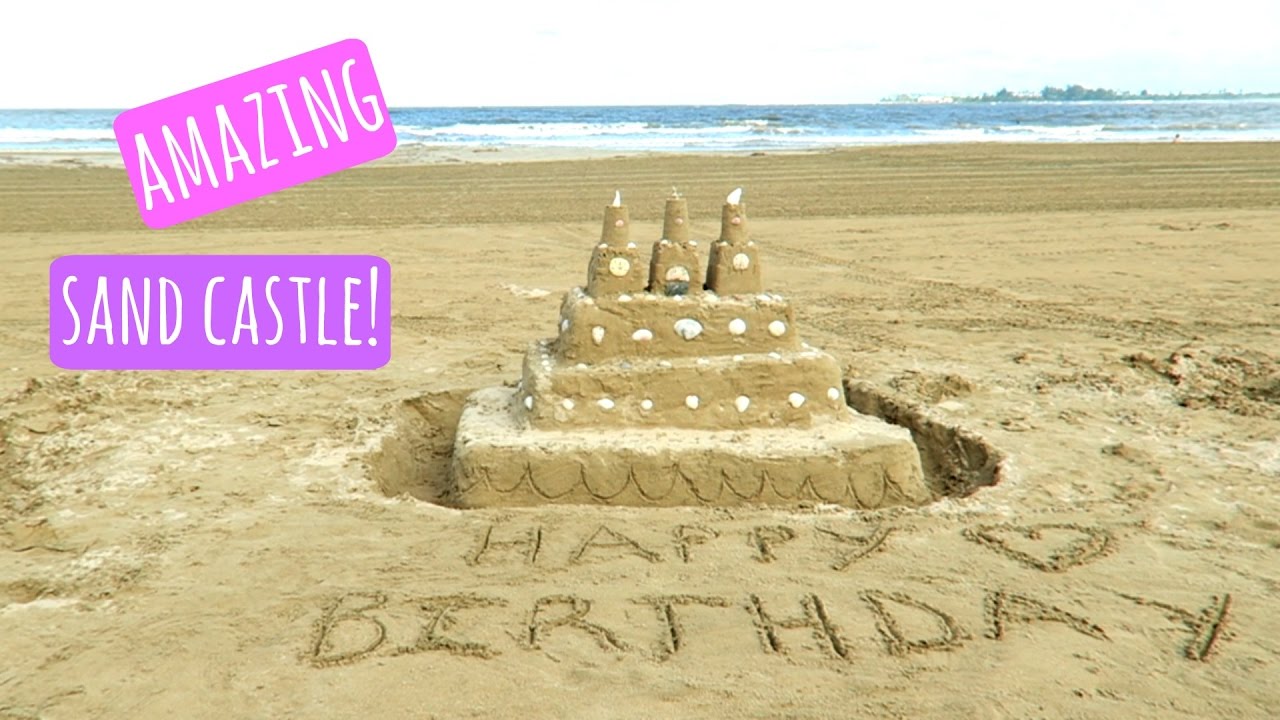Amazing Birthday Sand Castle Cake Youtube