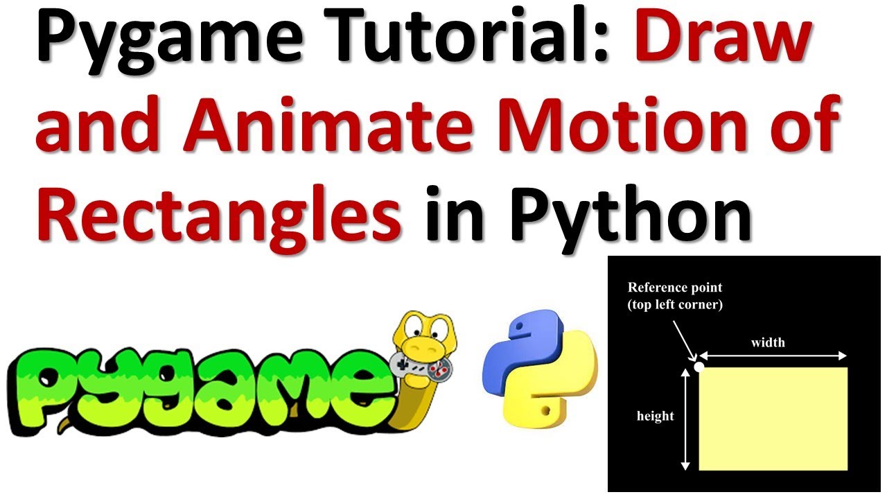 Pygame Tutorial Draw And Animate Motion Of Rectangles In Python And