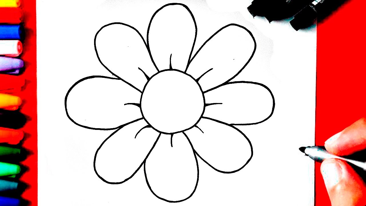 Como Dibujar Una Flor Paso A Paso Youtube