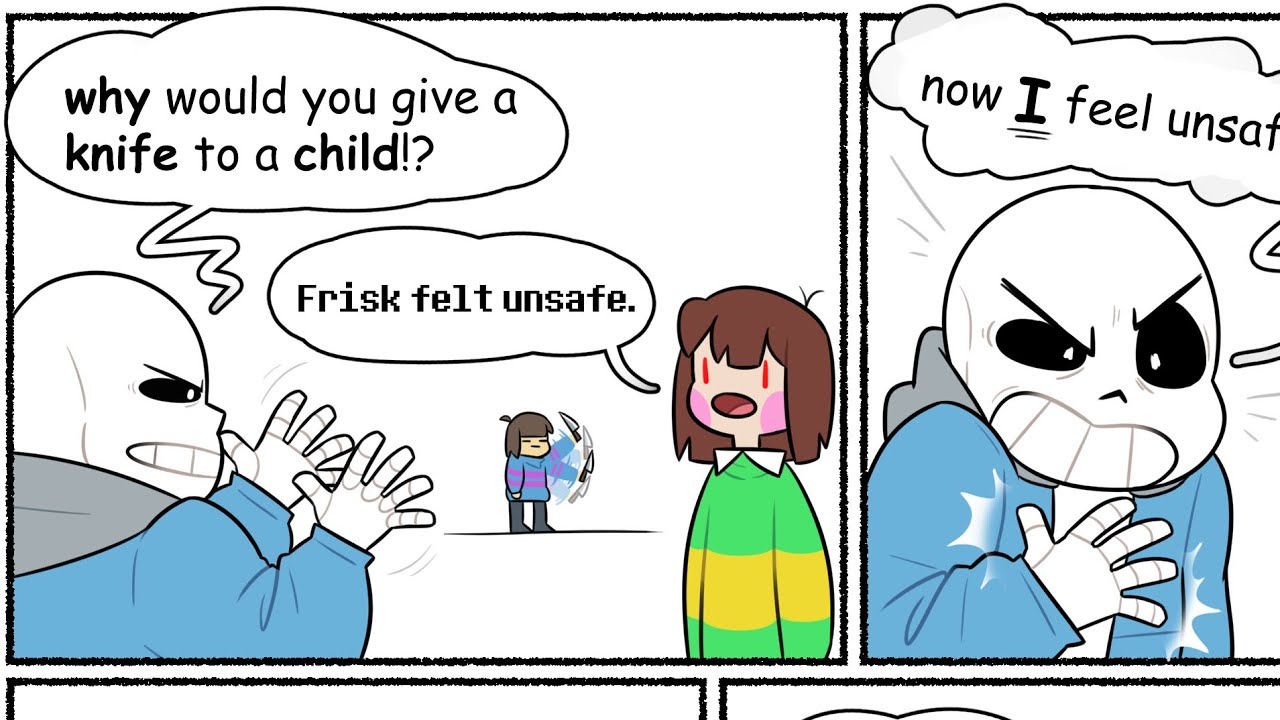 Undertale Comic Dub Chara Gives Frisk A Knife Youtube