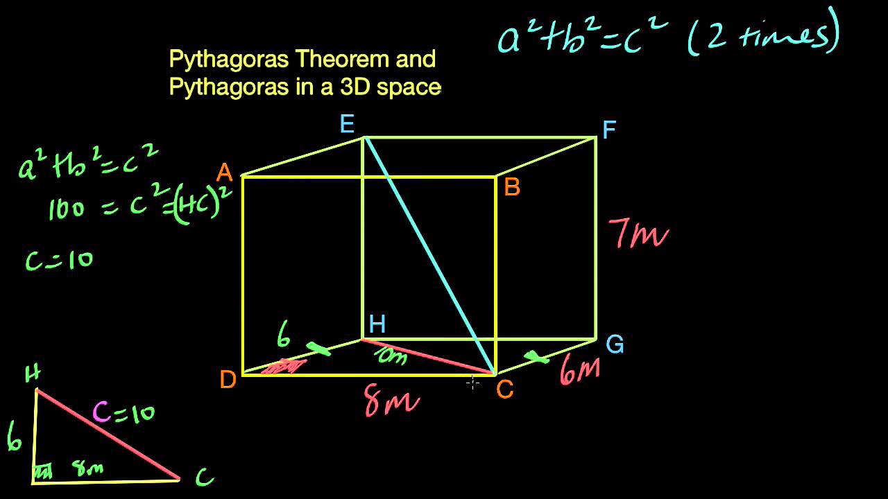 Pythagoras In A 3d Space Youtube