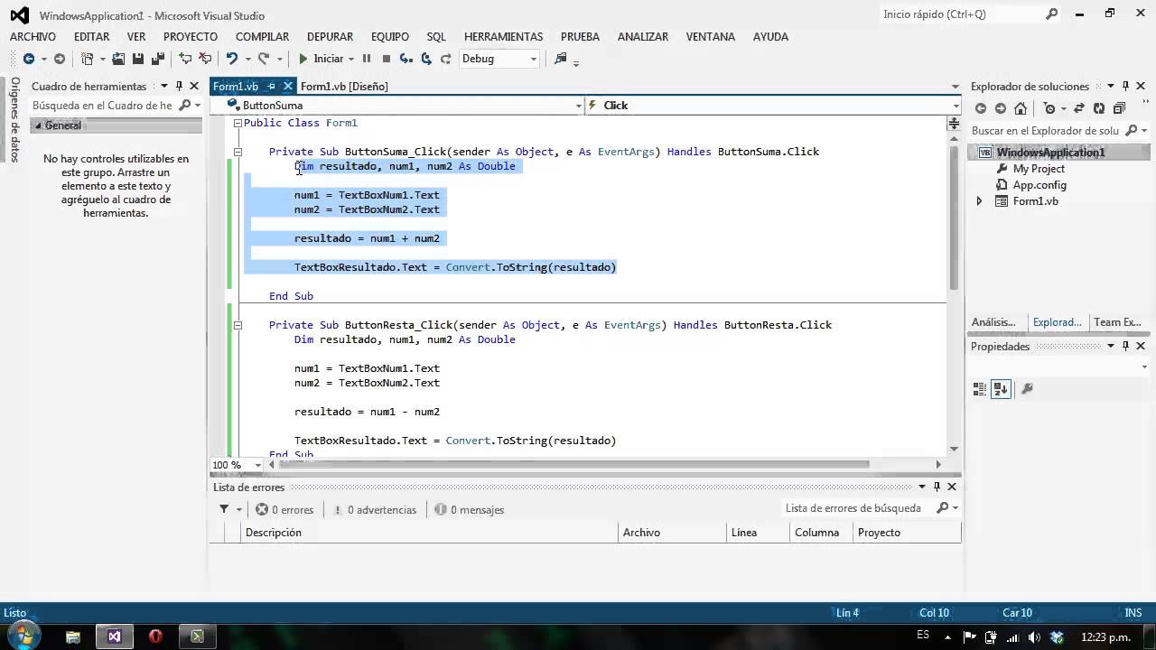 Tutorial 3 Visual Studio Net Buttons Youtube