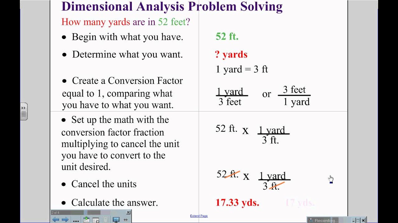 Dimensional Analysis Problems Worksheet Owhentheyanks