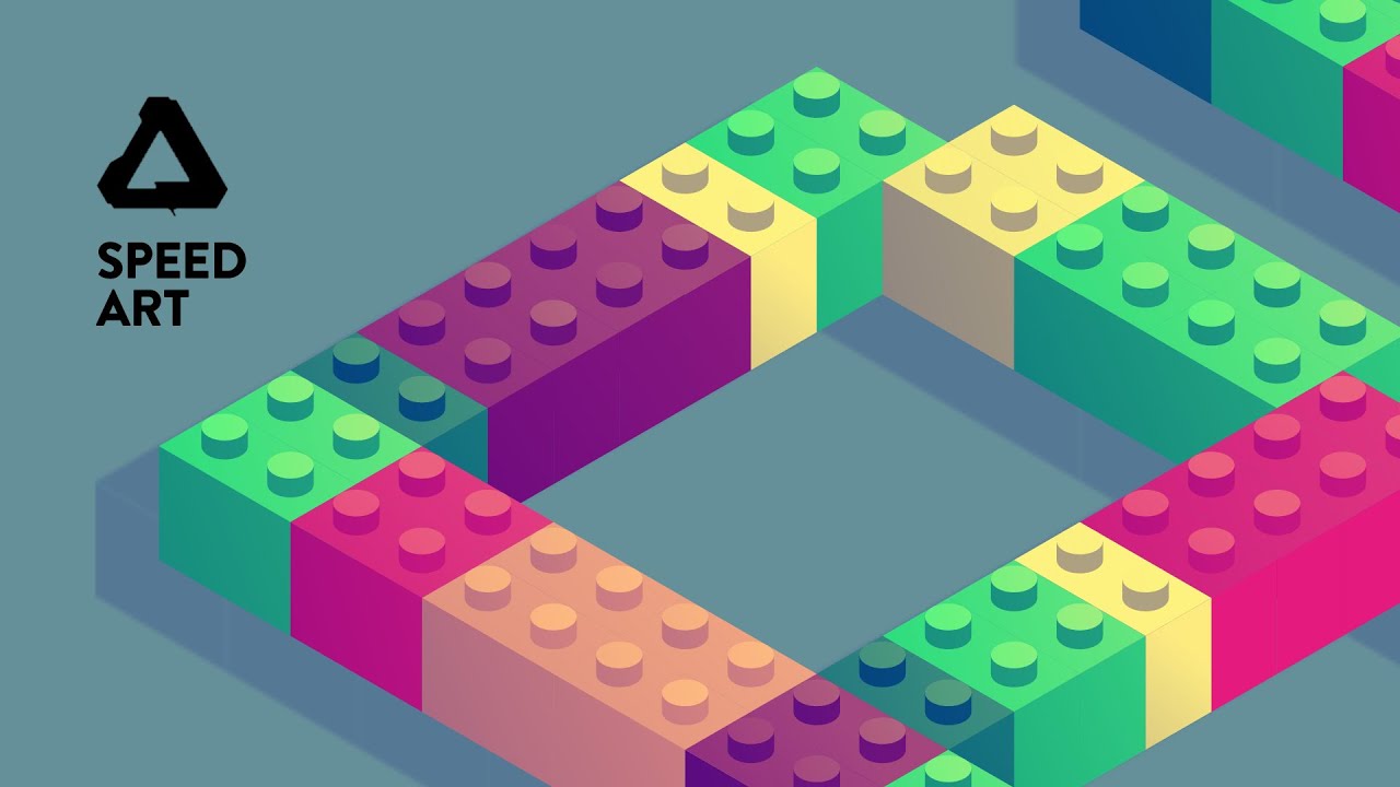 Drawing Isometic Type With Lego Bricks In Affinity Designer Speed Art