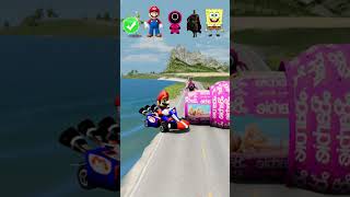 Squid Game Gummybear Mario Spongebob Batman Vs Bollards Barbie In ...