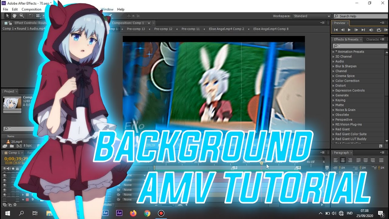 Background Amv Tutorial After Effect Youtube