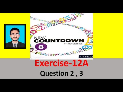 Class 8 Math Exercise 12a Question 2 3 New Countdown Third Edition
