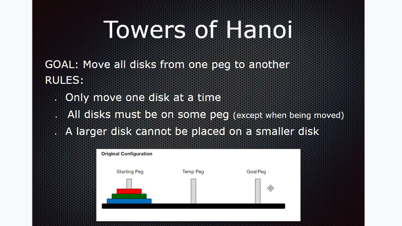 Java Recursion Towers Of Hanoi Solver Youtube