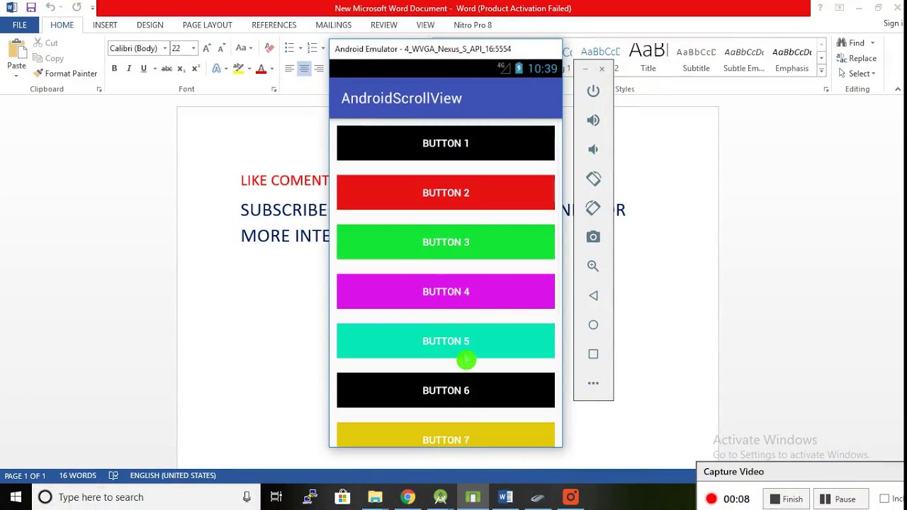 Android Scrollview Tutorial With Example Youtube