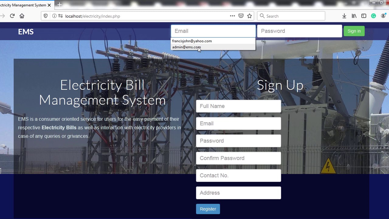 Electricity Billing And Payment Management System Php Source Codes