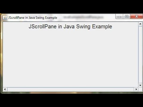 Jscrollpane In Java Swing Youtube